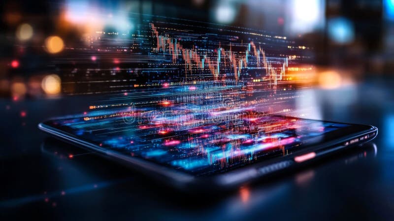 Digital Wallet Interface Displaying Advanced Financial Data in Vibrant ...