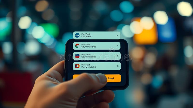 A Digital Wallet Interface Showing Different Payment Option Stock ...