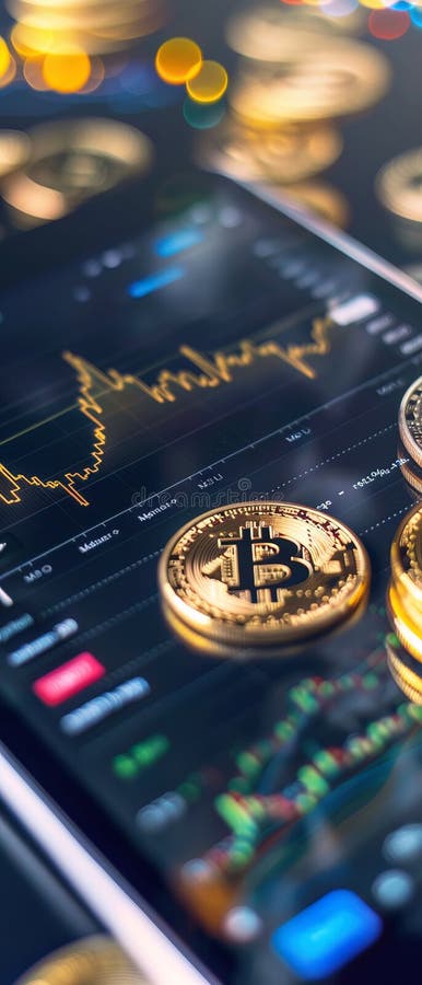 Digital Wallet Interface on a Tablet Showing Cryptocurrency ...