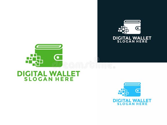 Digital Wallet Logo Design Template, Tech Electronic Wallet. Pixel ...
