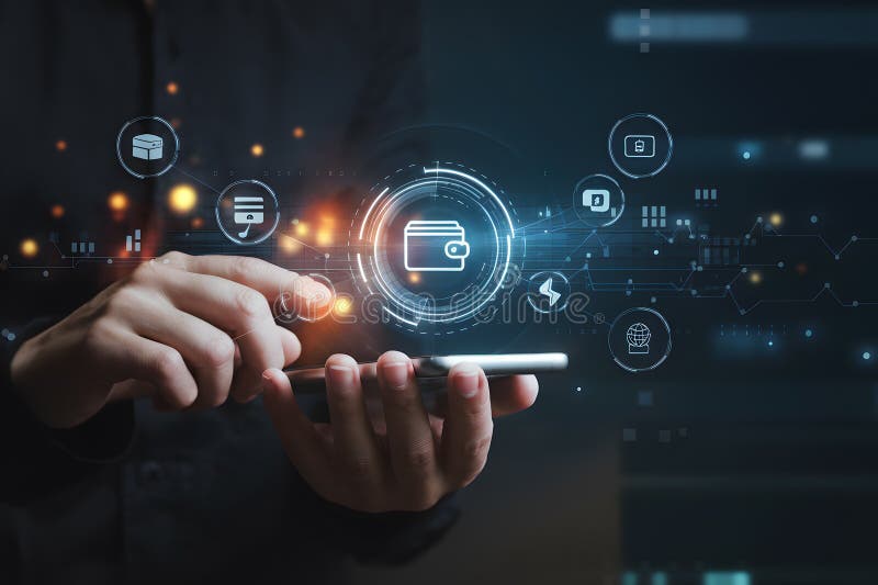 Digital Wallet Mobile Payment Technology Secure Online Banking Finance ...