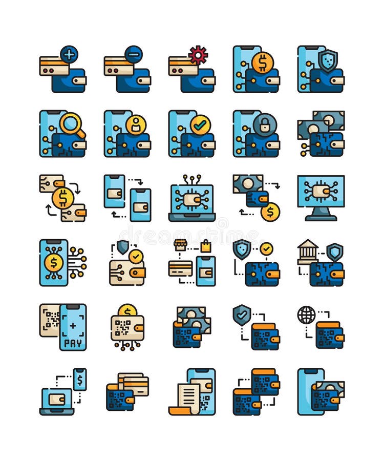 Digital Wallet Technology Filled Outline Icon Stock Vector ... Digital Wallet Technology Filled Outline Icon Stock Vector ...