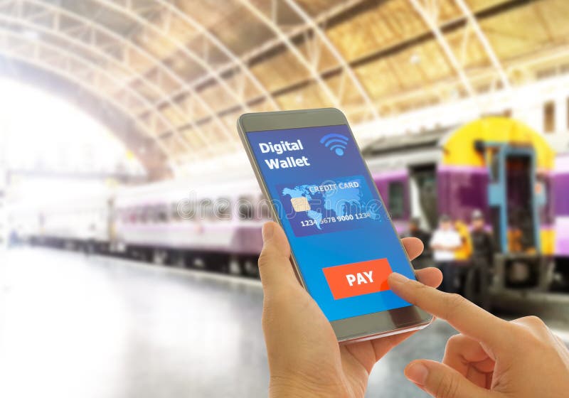 Digital wallet stock image. Image of internet, phone - 77076025