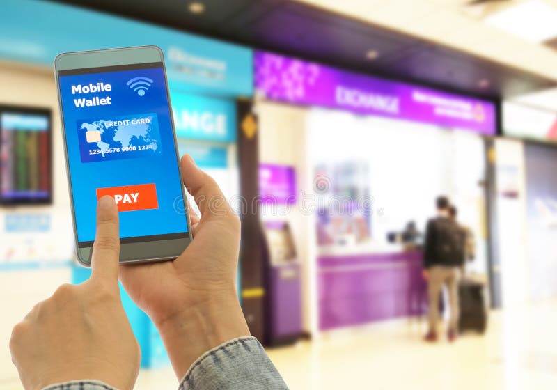 Digital wallet stock photo. Image of card, cellphone - 77075978