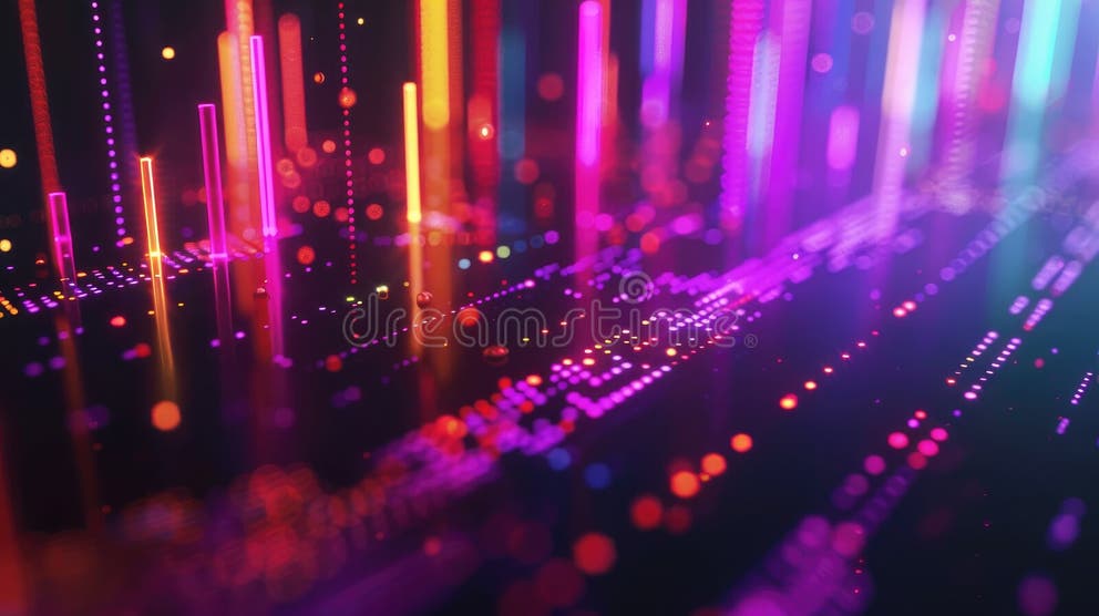 Digital Wallpaper with Charts and Graphs on Multiple Computer Screens ...