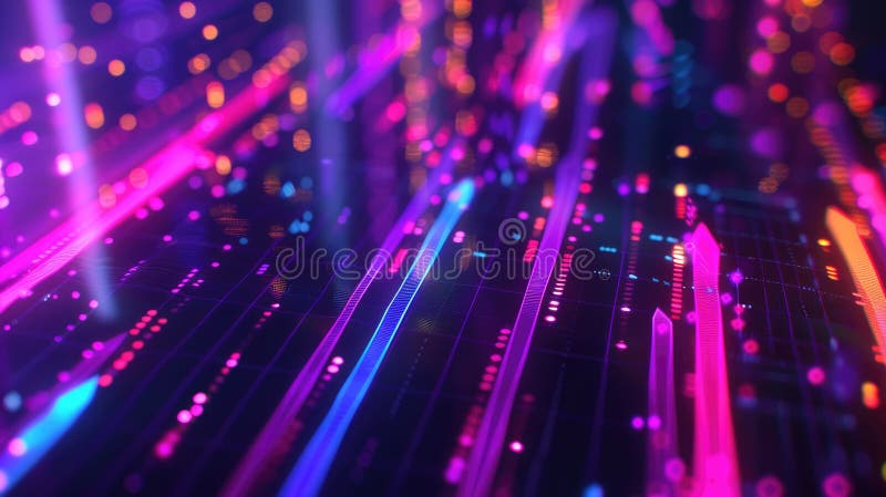 Digital Wallpaper with Charts and Graphs on Multiple Computer Screens ...