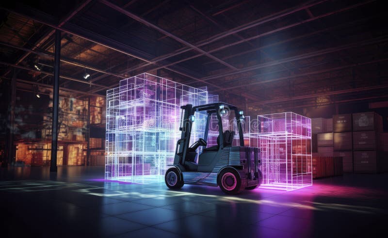 Digital Warehouse. Automatic Stock Storage, Modern Distribution ...