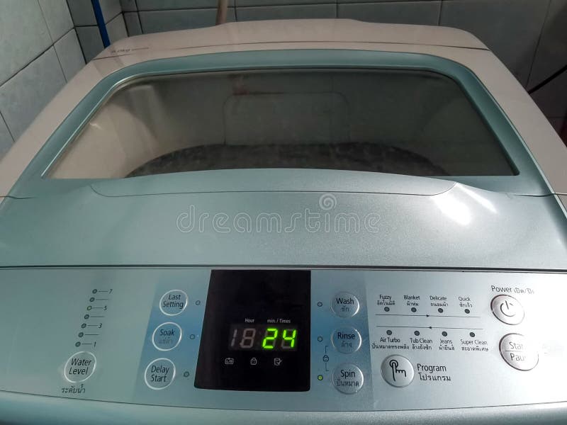 Button On A Control Of Washing-machine Panel Picture. Image: 5287001