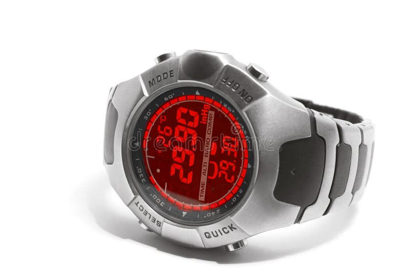 Digital watch stock image. Image of electronic, lightning - 11418373