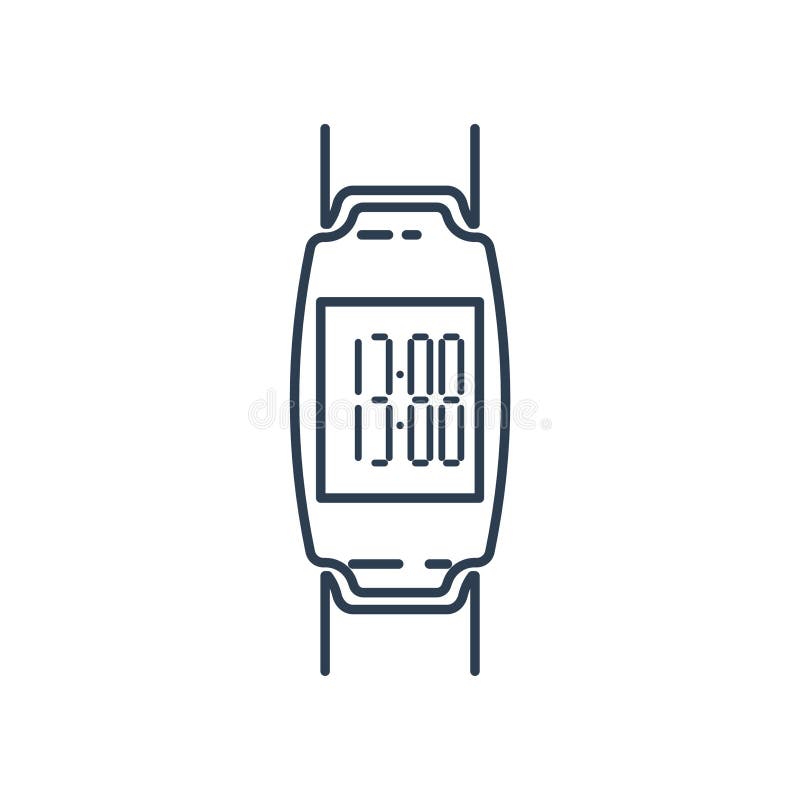 Digital Watch Icon. Vector Illustration Decorative Design Stock Vector ...