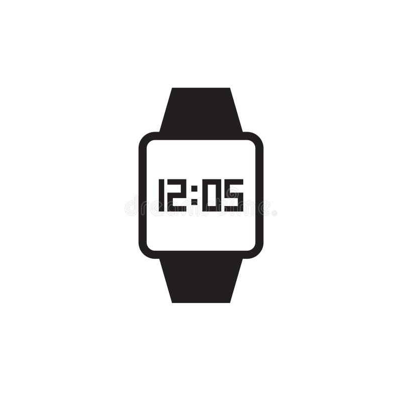 Digital Watch Icon. Vector Illustration Decorative Design Stock Vector ...