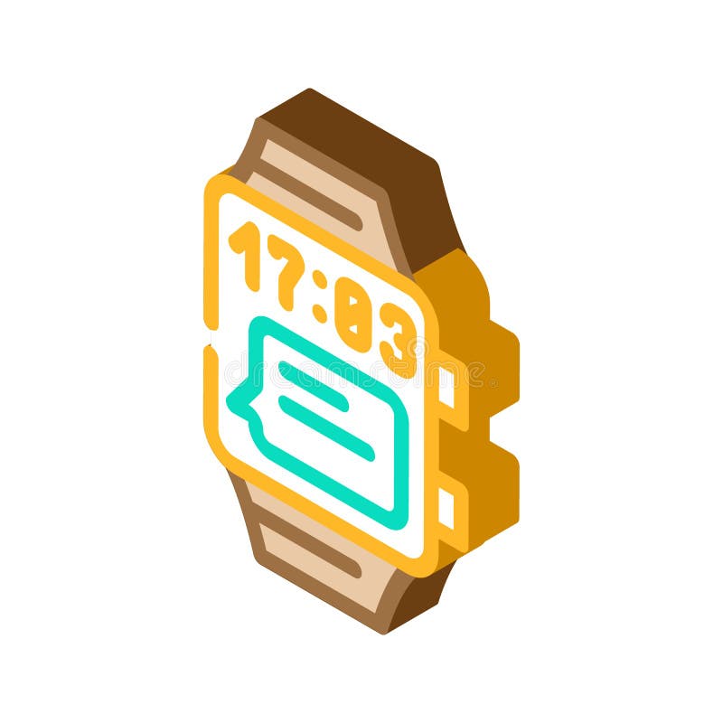 Digital Watch Isometric Icon Vector Illustration Stock Vector ...