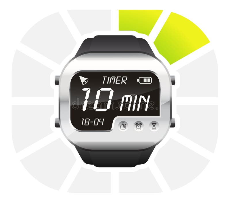 Digital Watch Timer 10 Minutes Stock Vector - Illustration of electric ... Digital Watch Timer 10 Minutes Stock Vector - Illustration of electric ...