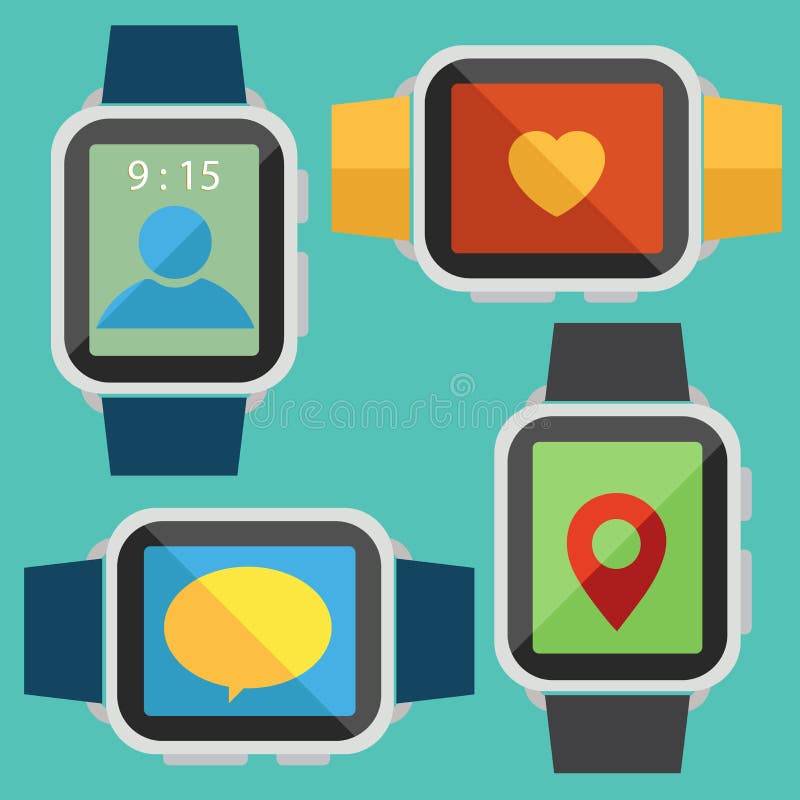 Digital watch vector stock vector. Illustration of talk - 53664837