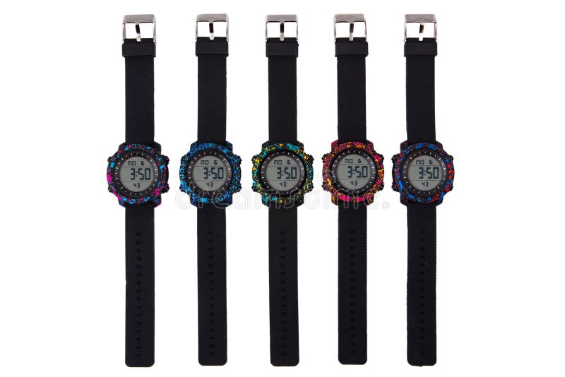 Wrist Digital Watch Timepiece Products Images on the Background Design ...