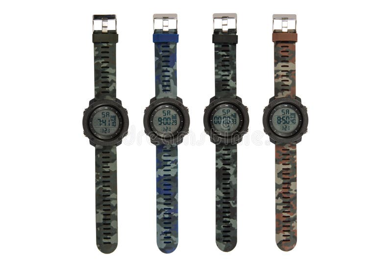 Wrist Digital Watch Timepiece Products Images on the Background Design ...