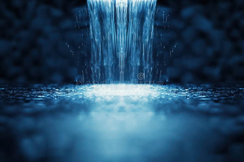 Digital Waterfall of Data Symbolizing Business Intelligence Flow. Copy ...