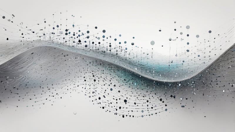 Digital Wave: an Abstract Wave of Binary Code, Pixels, and Geometric ...