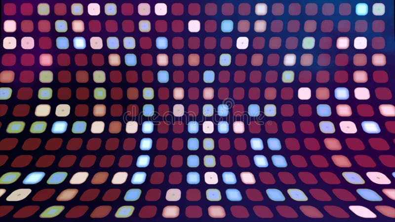 Digital Wave Background in Multicolor with Bright Pink Square Elements ...