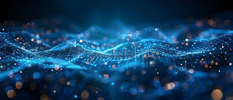 Digital Wave of Cyber Intelligence. Concept Artificial Intelligence ...