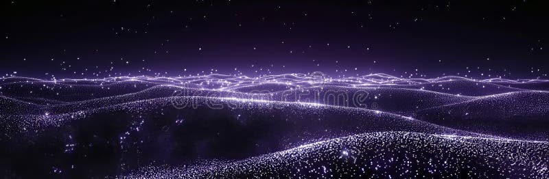 Digital Wave in 3D Dynamic Form. Structured Digital Flow. Secure Data ...