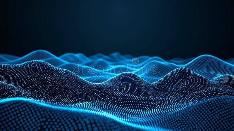 Digital Wave 3D. Smart Technology Wave. 3D Rendering. Flow Digital ...