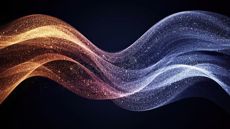 A Digital Wave Design with Vibrant Colors and Sparkling Particles Stock ...