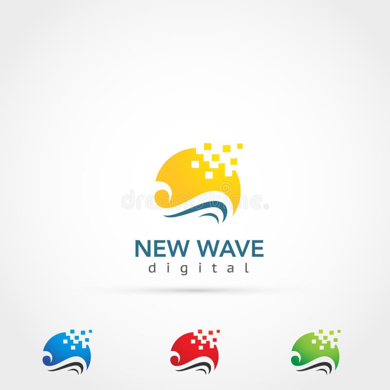 Digital Wave Logo stock vector. Illustration of solutions - 98219502