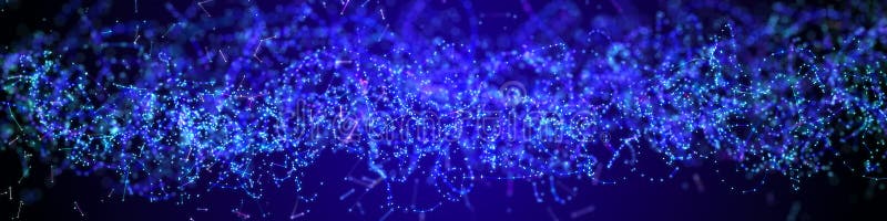 Digital Wave with Many Dots. Abstract Backdrop of Dynamic Wave ...