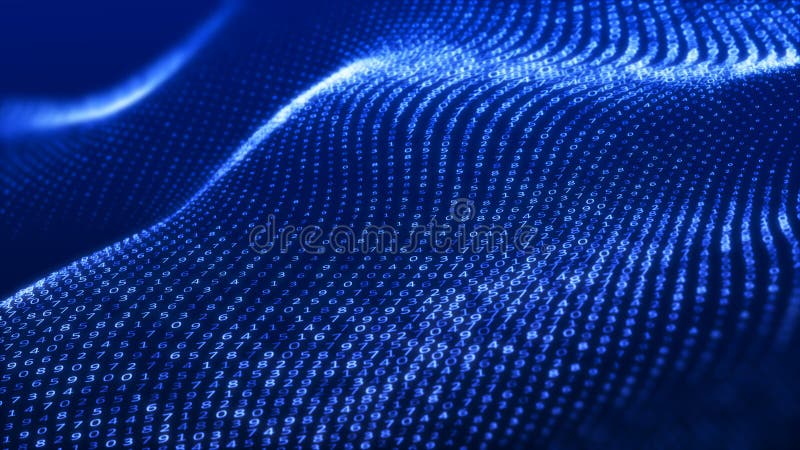 Digital Wave with Many Numbers. Cyberspace Background with Digits Set ... Digital Wave with Many Numbers. Cyberspace Background with Digits Set ...