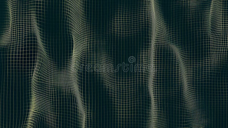 Digital Wave Patterns Create an Abstract Background with Intricate Grid ...