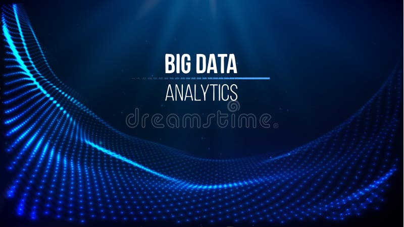 Digital Wave Visualization of Big Data Analytics in a Blue Futuristic ...