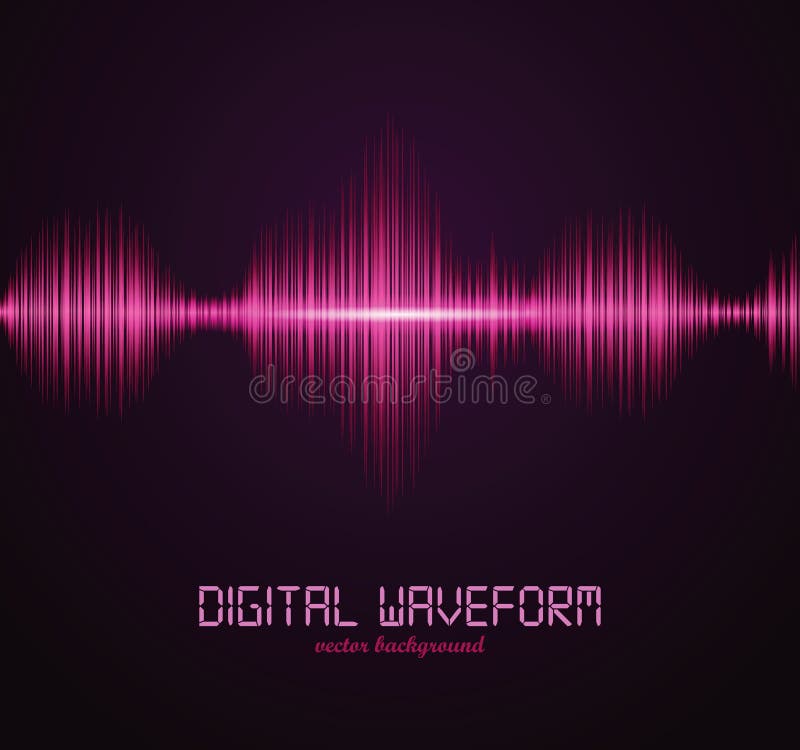 Digital waveform stock vector. Illustration of diagram - 21864477