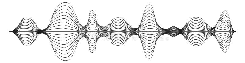 Digital Waveform. Audio Record Shape Stock Vector - Illustration of ...