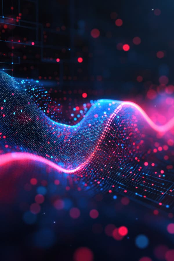 Digital Waveform, Bright Digital Waveform Showcasing Data Trends in ...