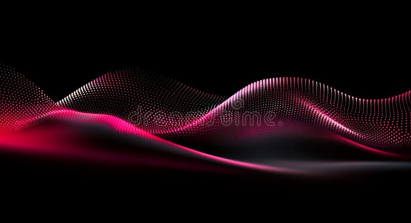 The Digital Waveform Features a Vibrant Abstract Digital Rendering Where Interconnected Data ...