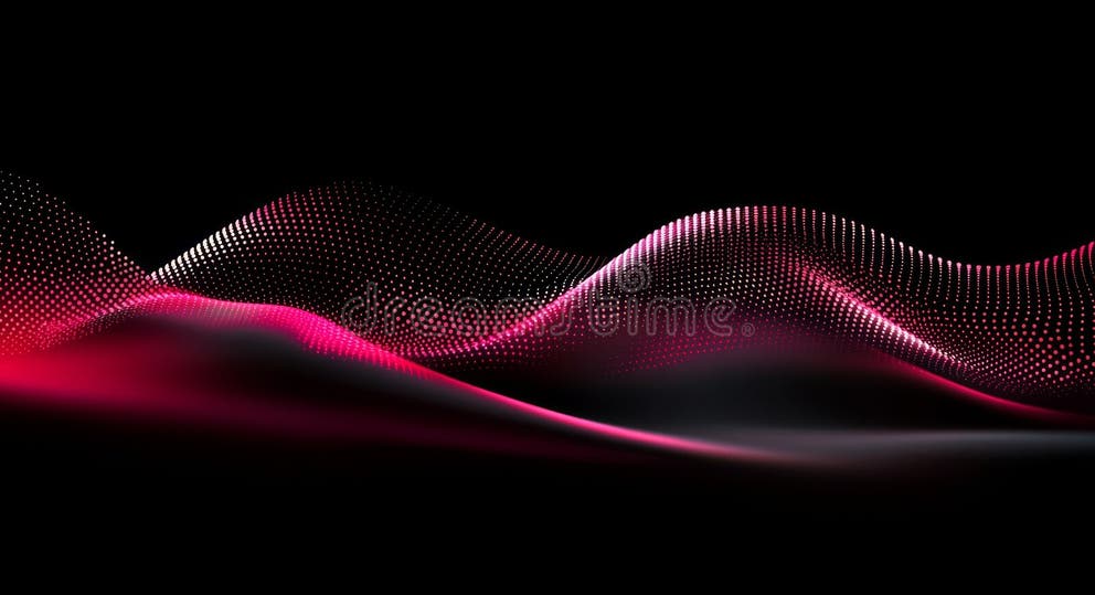 The Digital Waveform Features a Vibrant Abstract Digital Rendering Where Interconnected Data ...
