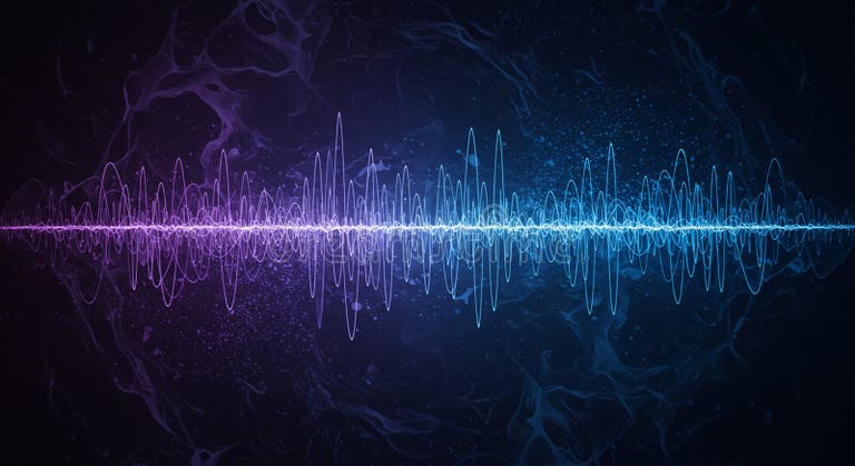 A Digital Waveform Visualization Features a Central Frequency Line ...