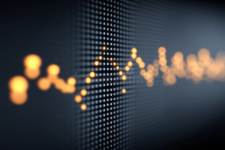 Digital Waveform Visualization Showcasing Fluctuating Data Patterns on ...