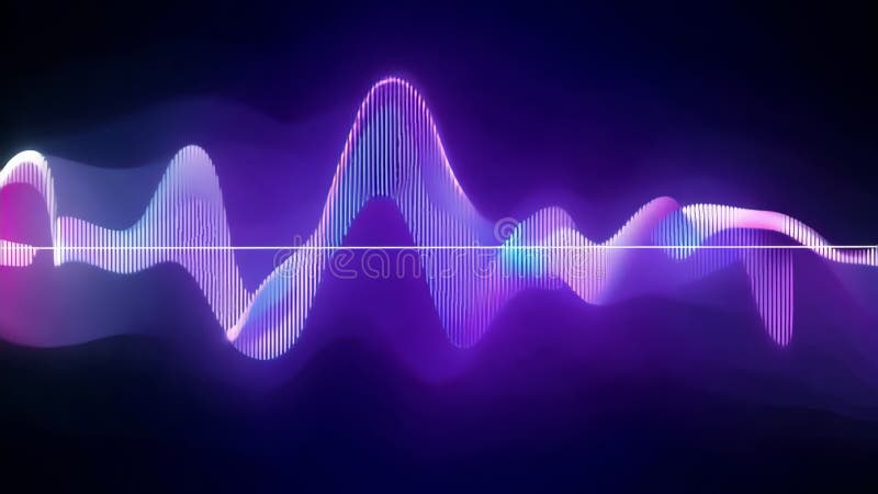 Digital Waveforms Flowing on Black Background Stock Video - Video of ...