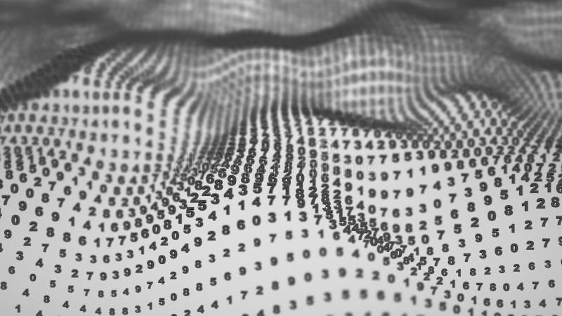 Digital Waves. Abstract Raster Graphic Stock Illustration ...