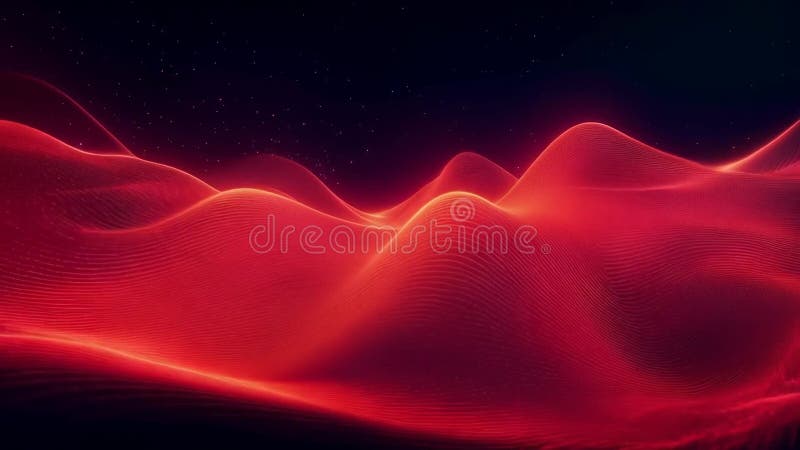 Digital Waves Flowing Light and Color in Abstract Design Stock Video ...