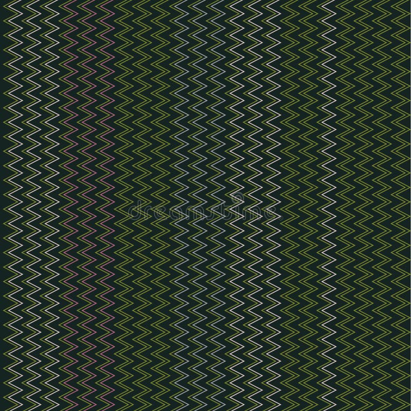 Digital Weaving - Vector Seamless Pattern. Zigzag Lines Pattern. Green ...