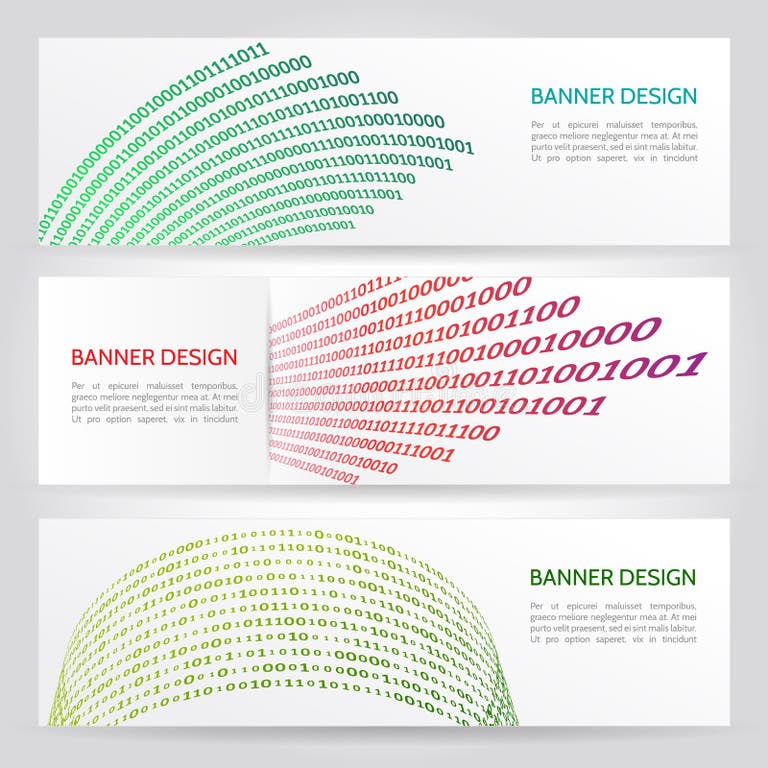 Digital web banner stock vector. Illustration of code - 77873191