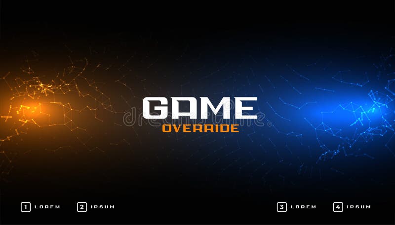 Digital Web Game Override Sporty Twitch Banner Design Stock Vector ...