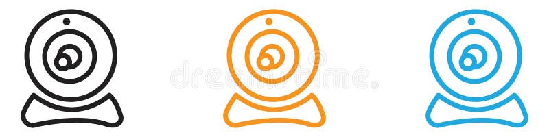 Digital Webcam Icon Vector Logo Set Collection for Web App Ui Stock ...