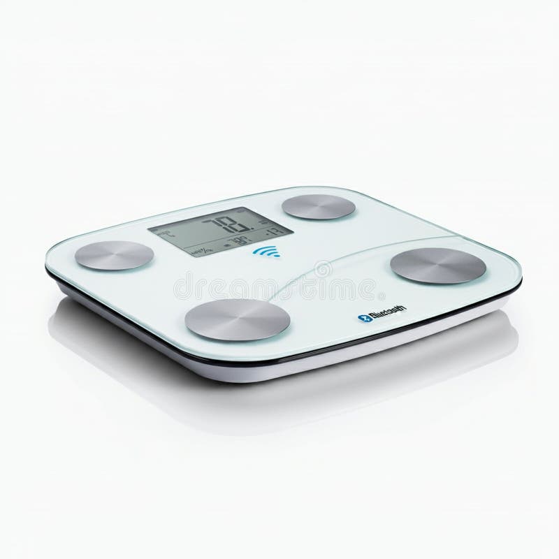 Digital Weighing Scale with Bluetooth Capability. Features a Clear ...