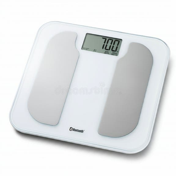 Digital Weighing Scale with Bluetooth Capability. Features a Clear ...
