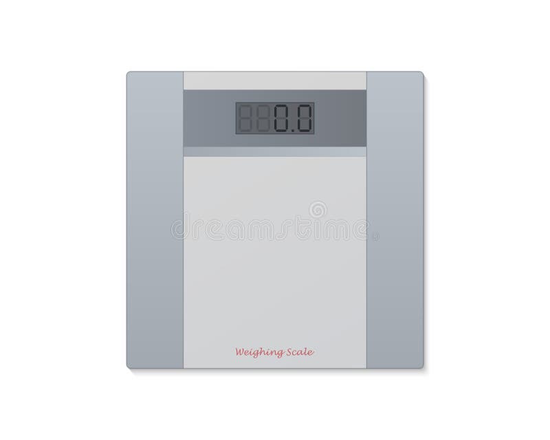 A digital weighing scale stock vector. Illustration of weigh - 41345763