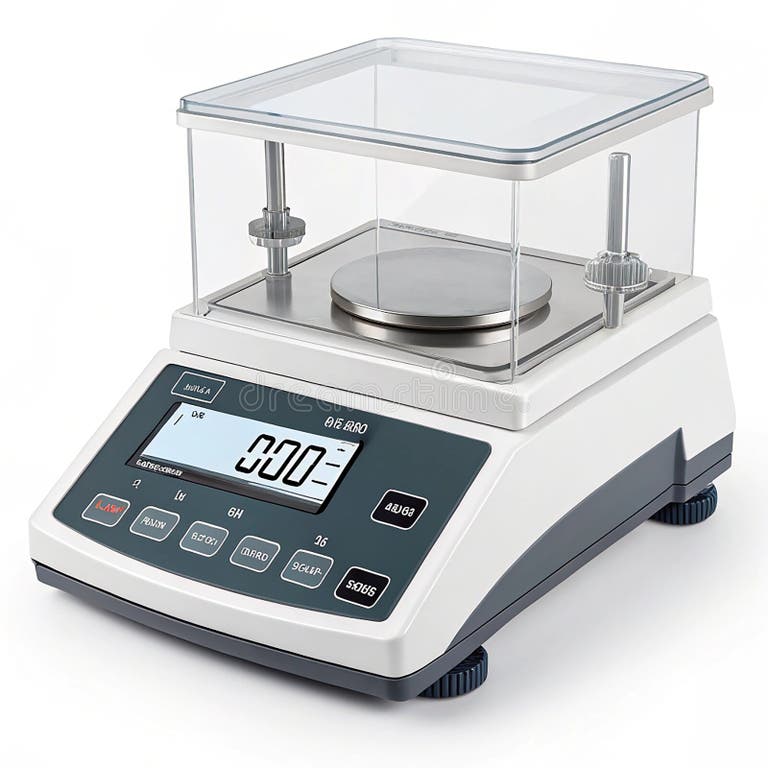 Digital Weighing Scale for Laboratory Use Stock Illustration ...